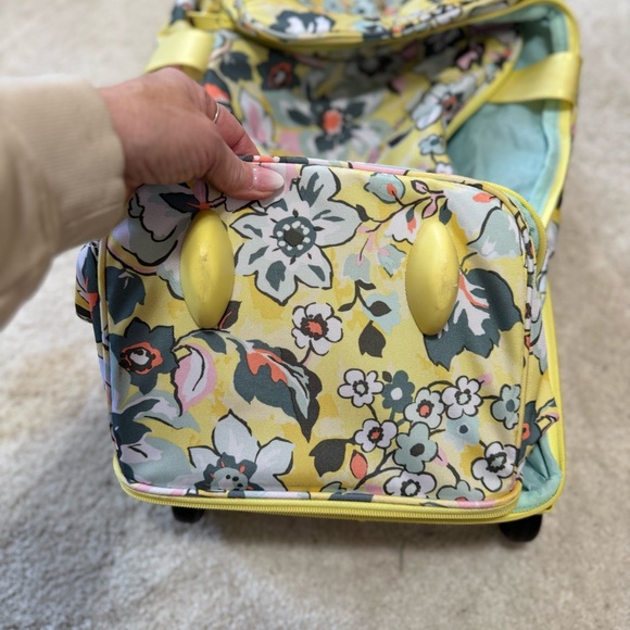 Vera Bradley | Bags | Adair Rolling Duffel Bag Sunny Garden Yellow ...